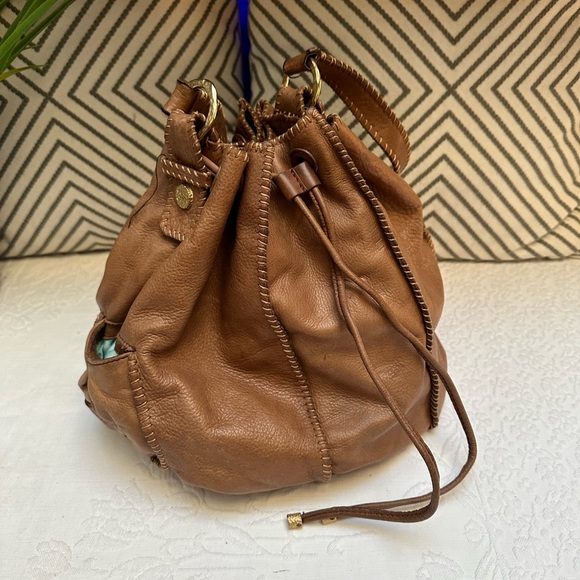 Sigrid Olsen | Bags | Sigrid Olsen Genuine Leather Drawstring Shoulder ...